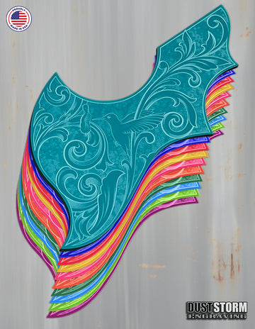 Gibson Hummingbird Style Acoustic Guitar Pickguards in Solid Color Acr ...